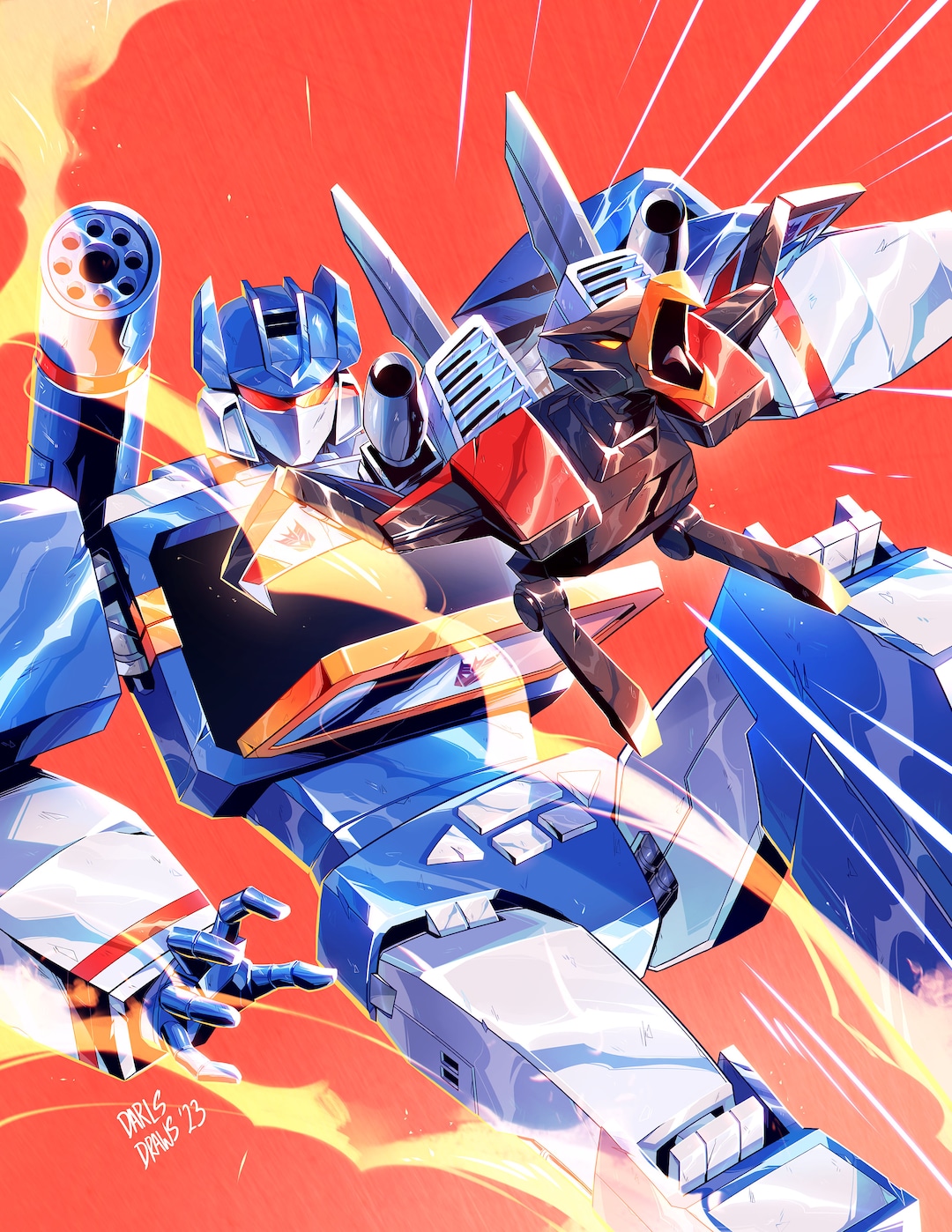 Soundwave & Laserbeak | Transformers Skybound Print - Etsy