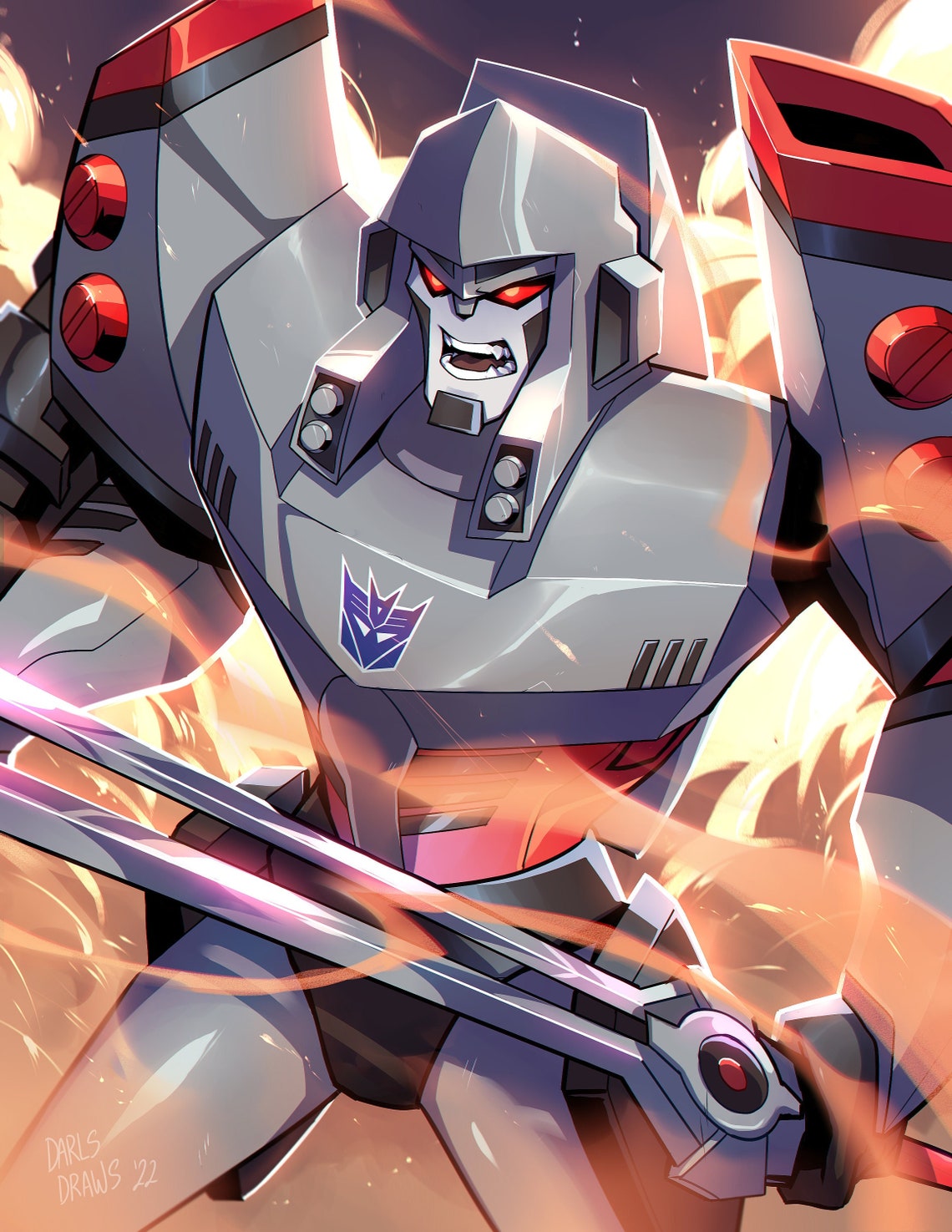 Megatron | Transformers Animated Print - Etsy