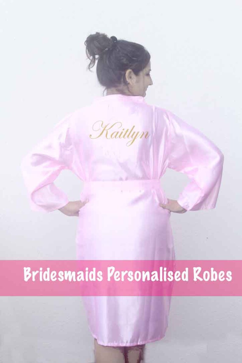 Silk Bridesmaid Robes Robes for Bridesmaids Satin | Etsy