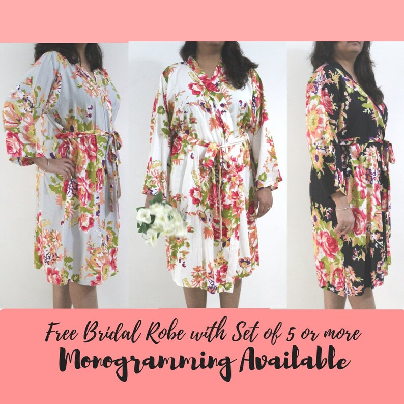 FREE ROBE Set of 12 Bridesmaid Robes wedding Gift Gift - Etsy