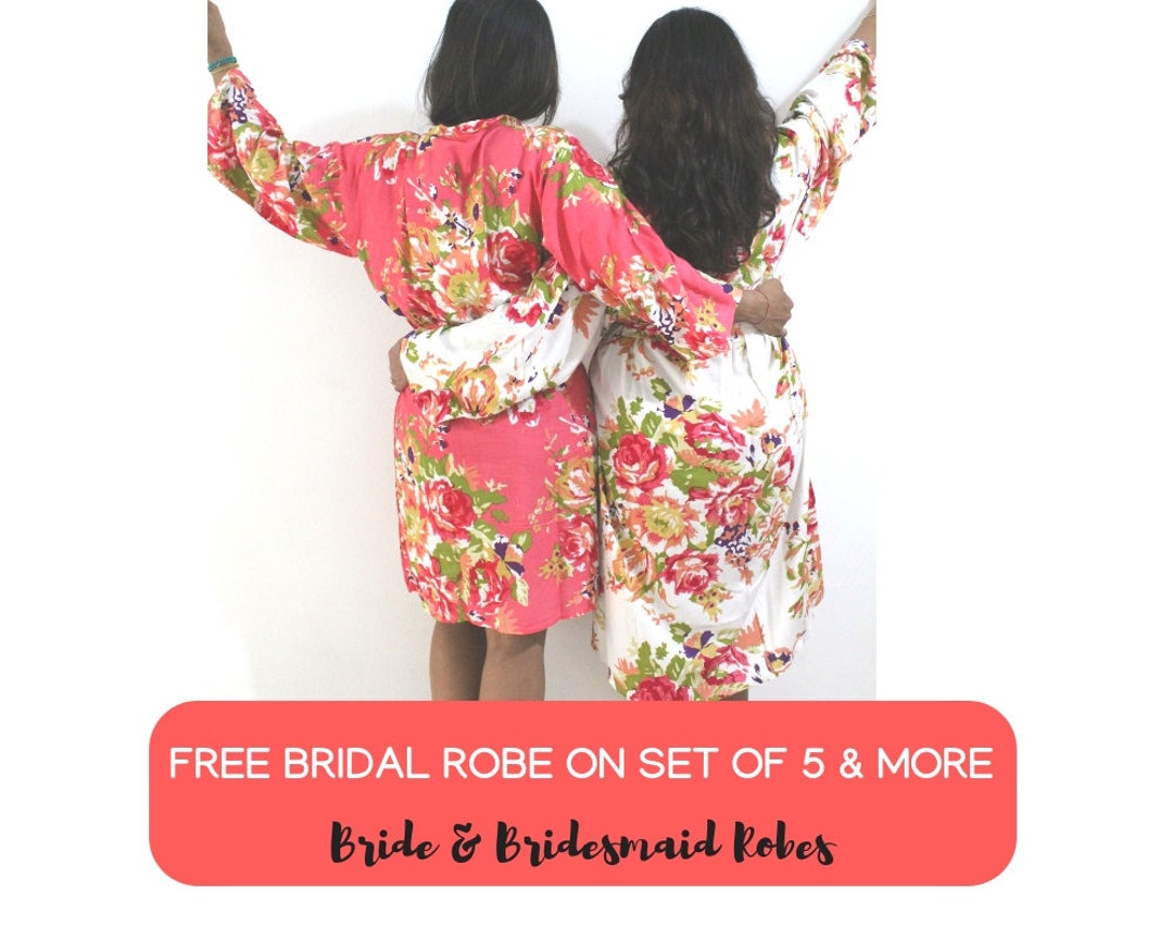 FREE ROBE Set of 12 Bridesmaid Robes wedding Gift Gift - Etsy