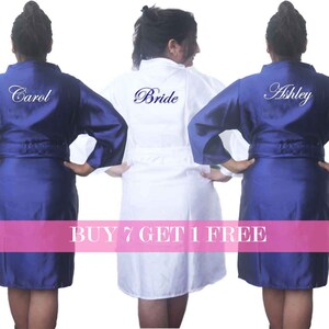 Silk Bridesmaid Robes Robes for Bridesmaids Satin - Etsy