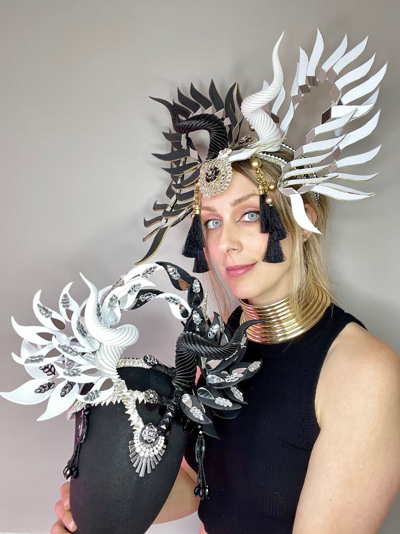 UMBRA & PENUMBRA pair for Duet Fantasy Crown Headpieces - Etsy