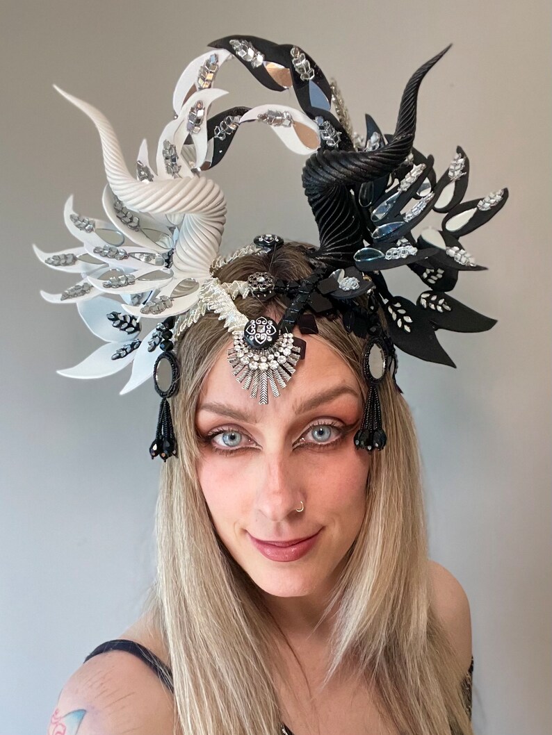 UMBRA & PENUMBRA pair for Duet Fantasy Crown Headpieces - Etsy