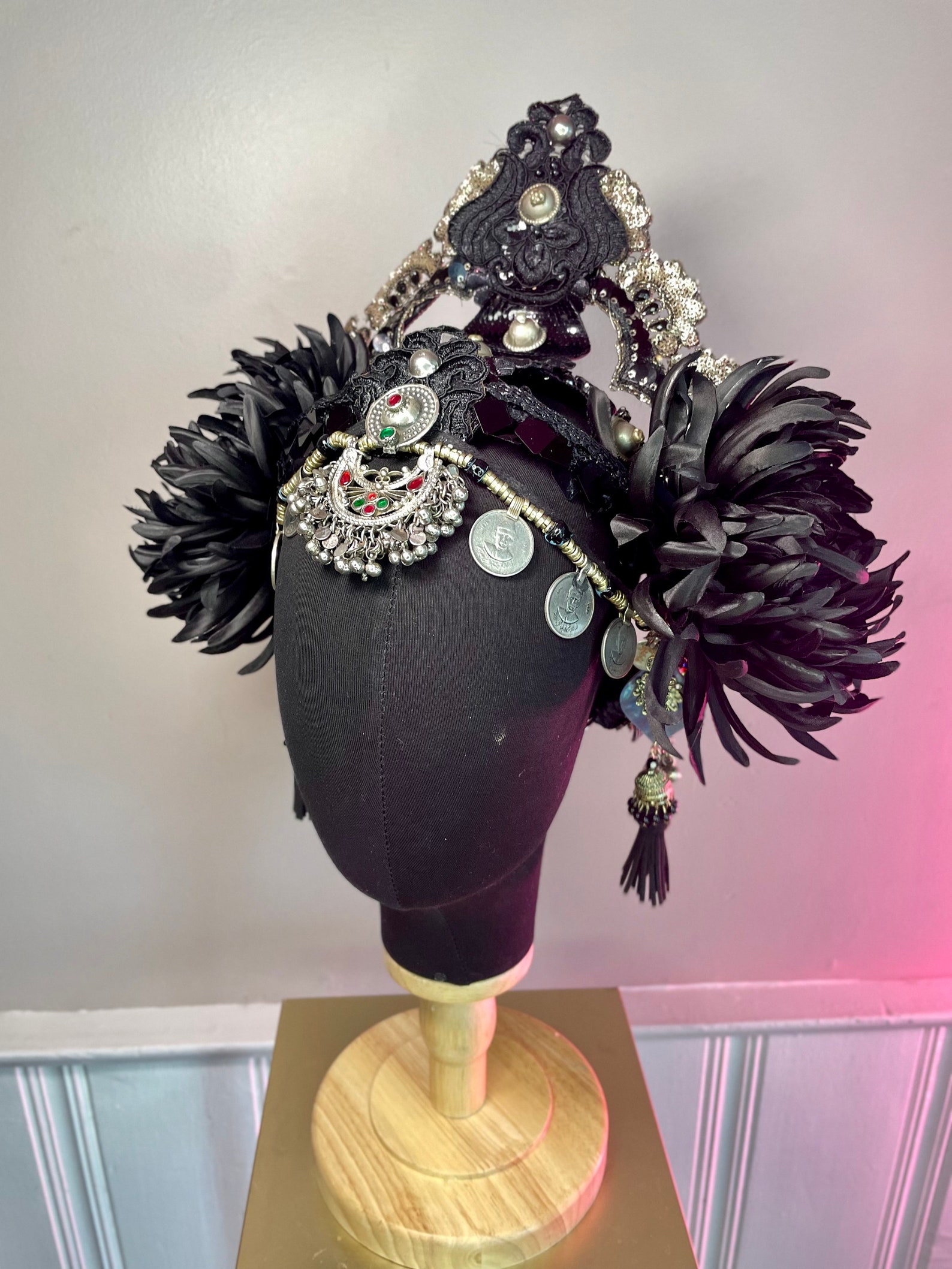 MIDNIGHT MYSTIQUE light-up Fantasy Crown Headpiece - Etsy