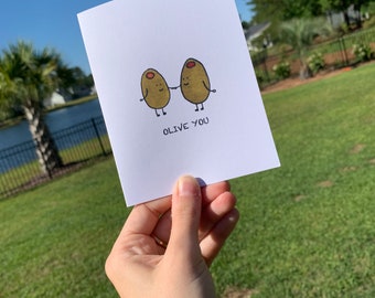 Olive You Card - Etsy