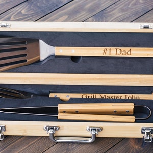 Personalized BBQ Set - Fathers Day Gift - Christmas Gift for Dad ...