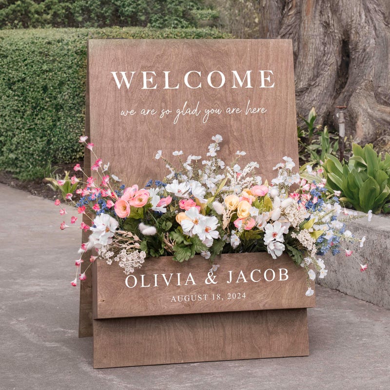 Flower Box Welcome Signs - Etsy