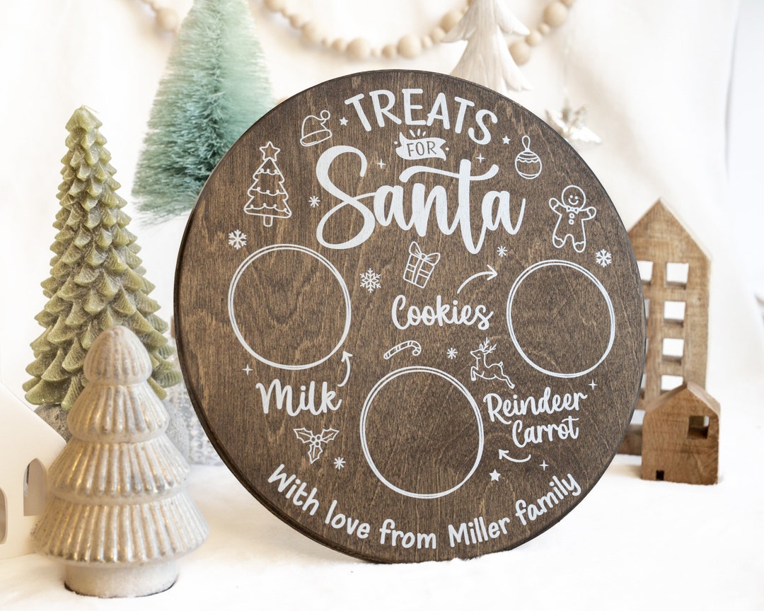 Personalized Santa Cookie Plate - Christmas Eve Cookie Tray - Custom ...