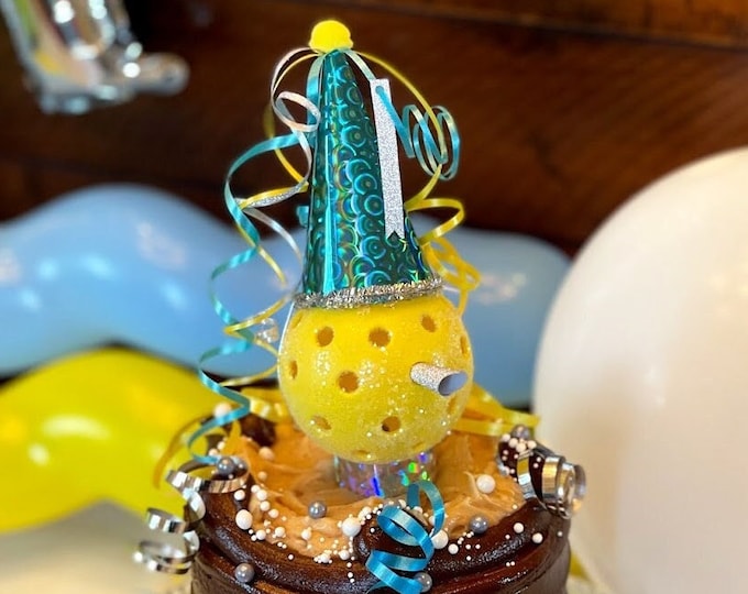 Pickleball Cake Decoration Pickleball Party Decoration in Blue - Etsy