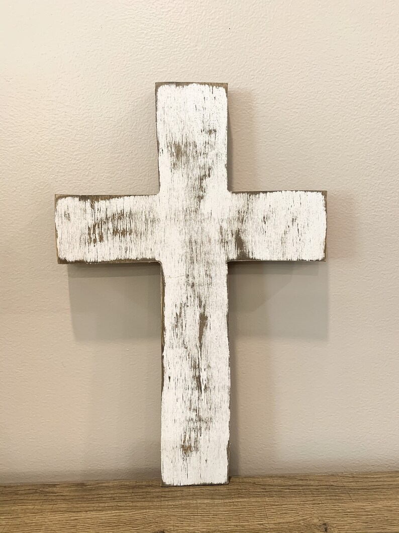 Distressed Rustic Cross / Distressed Cross Wall Sign / Cross Shelf Sign ...