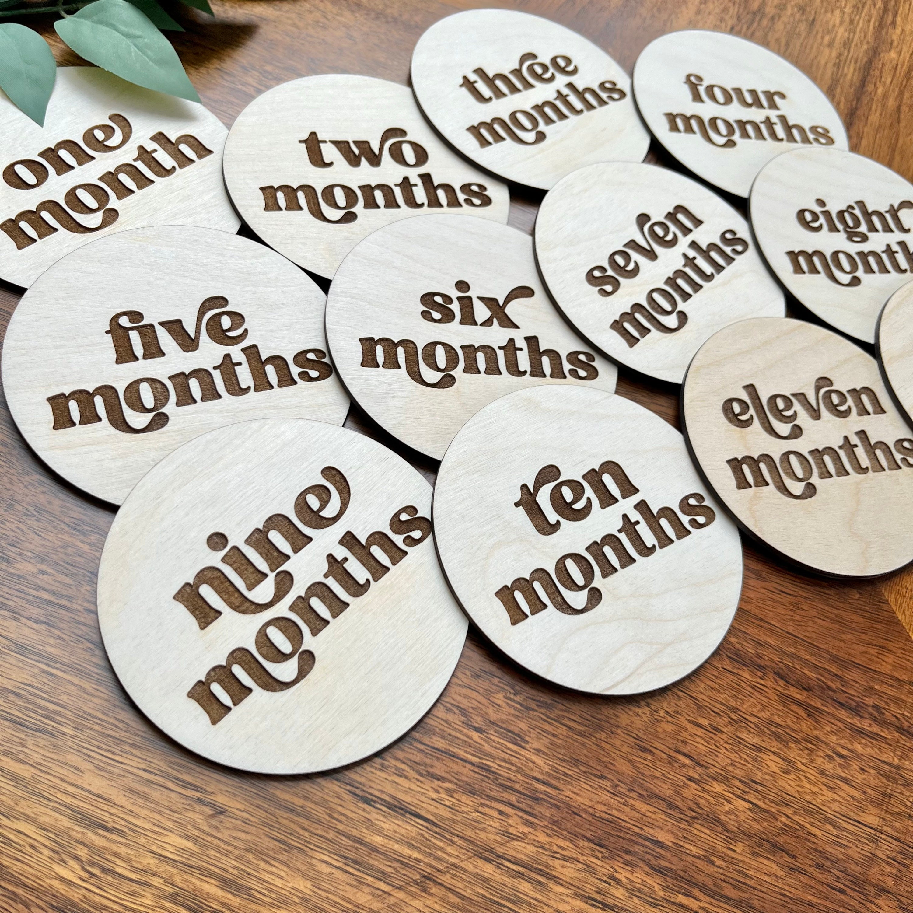 Baby Milestones, Wooden Milestone Marker Set, Monthly Milestone for ...