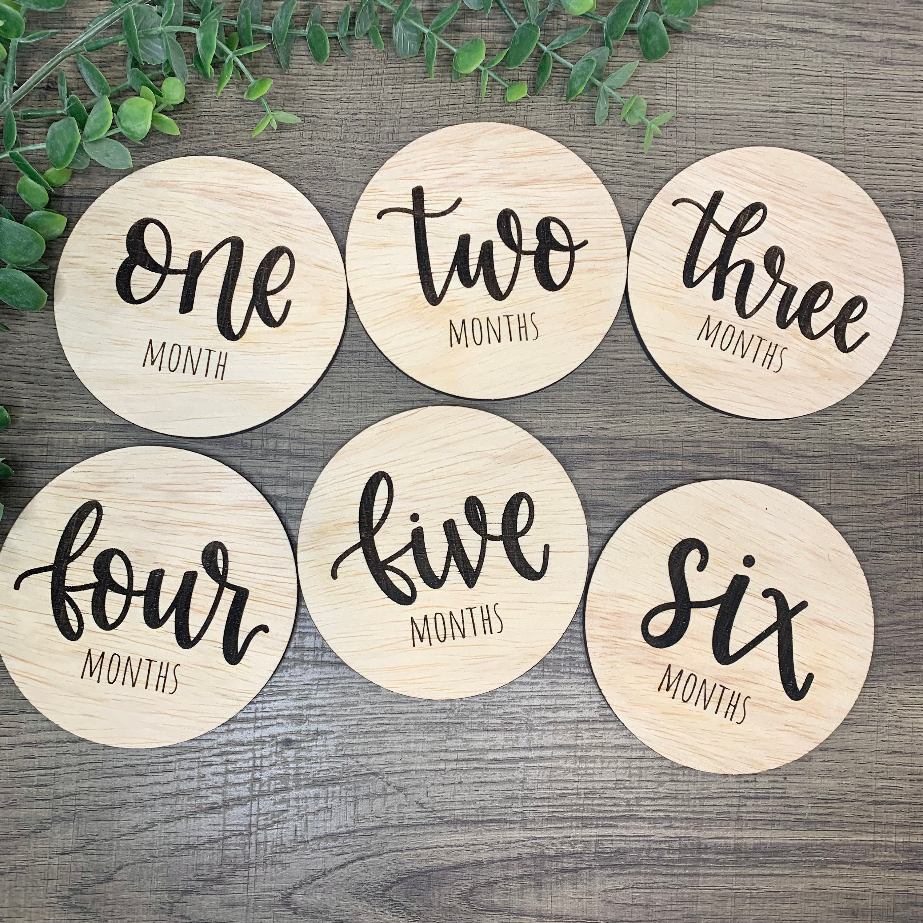 Baby Milestones, Wooden Milestone Marker Set, Monthly Milestone for ...