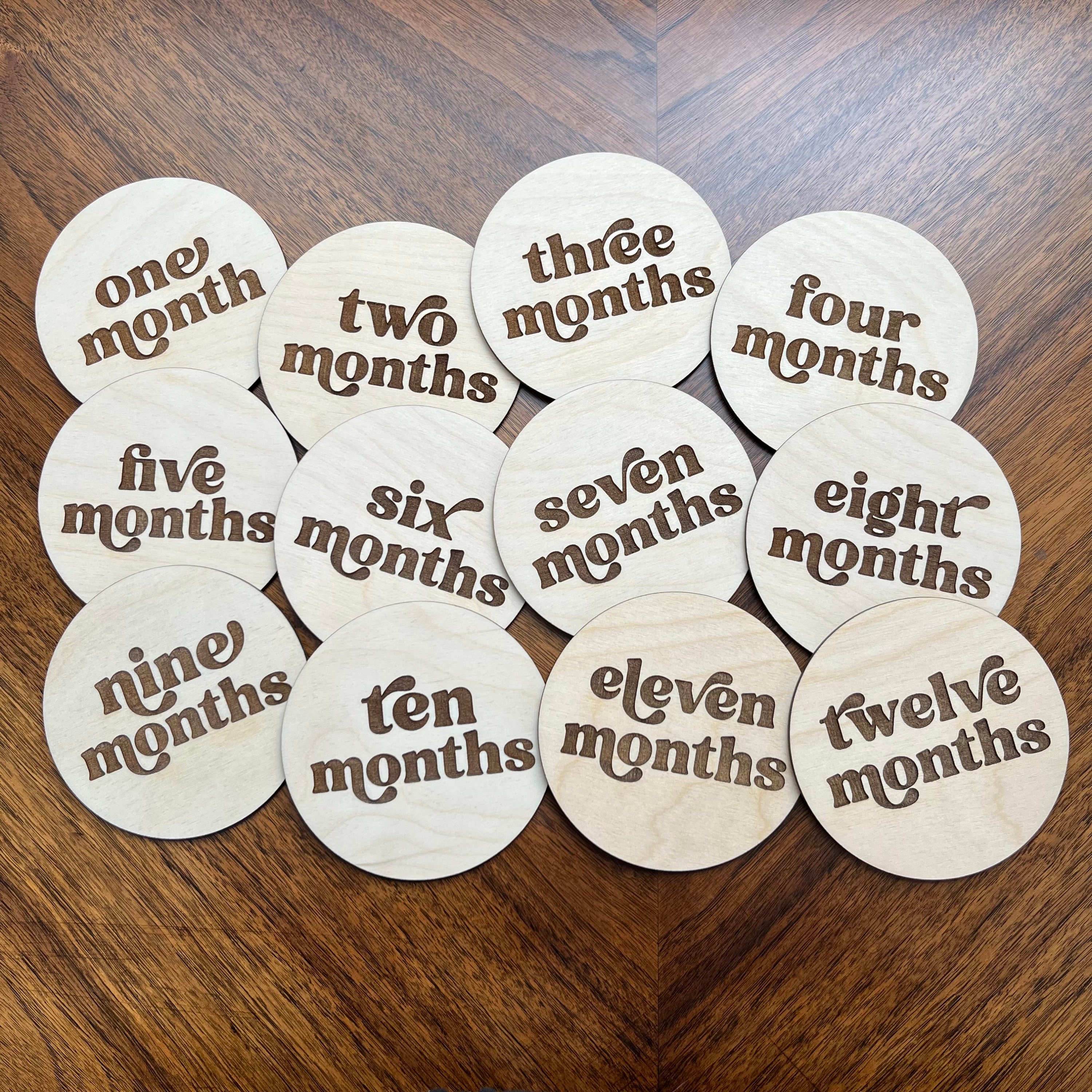 Baby Milestones, Wooden Milestone Marker Set, Monthly Milestone for ...