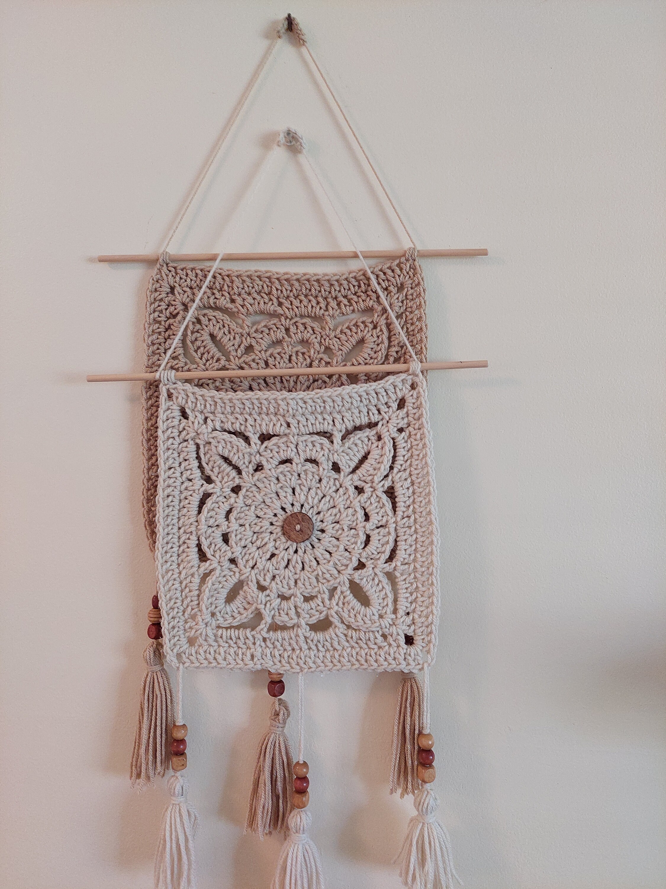 Boho Crochet Wallhanging - Etsy