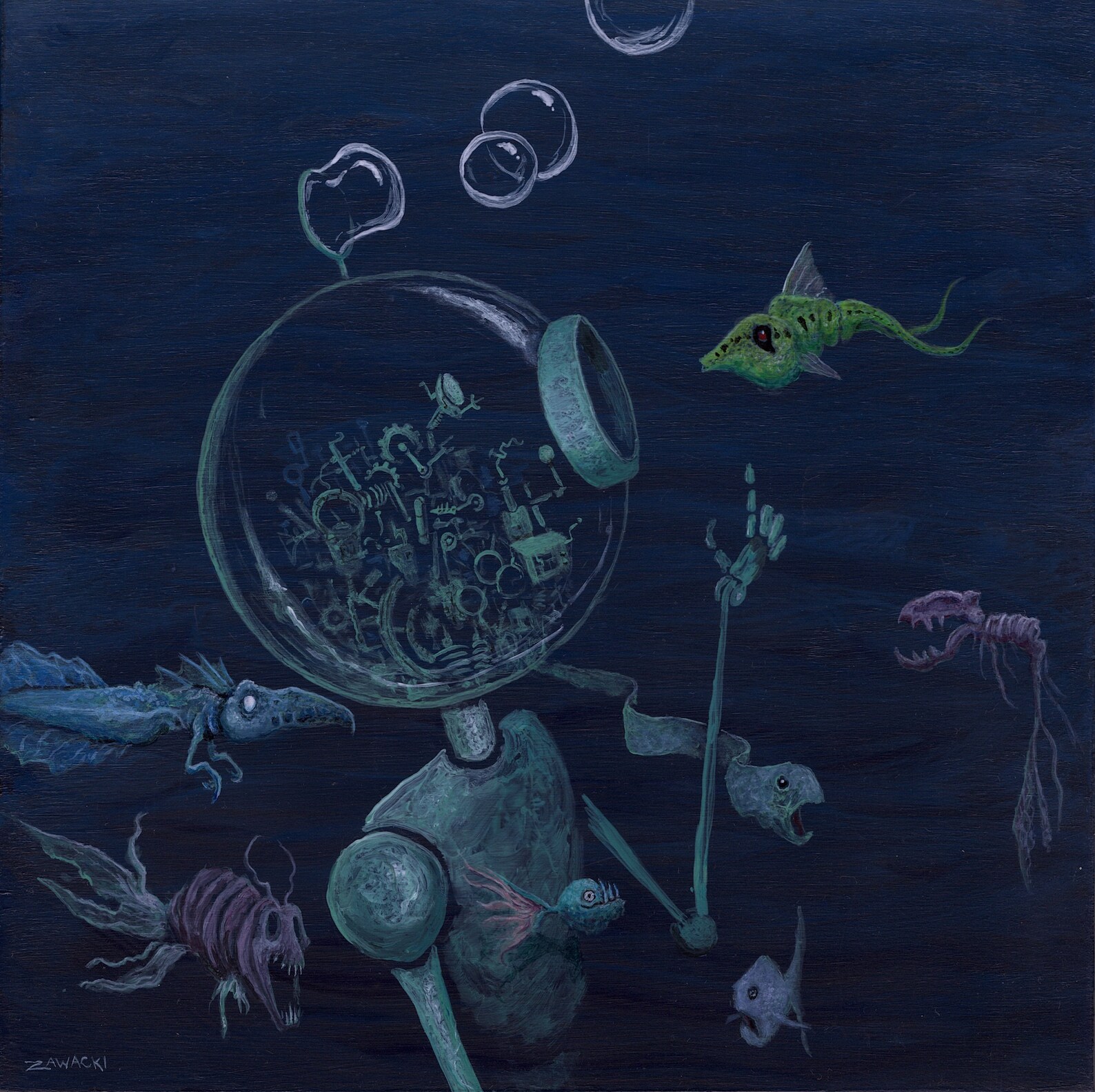 Clockwork Aquanaut, Robot Sea Explorer Printable Digital Art Print - Etsy