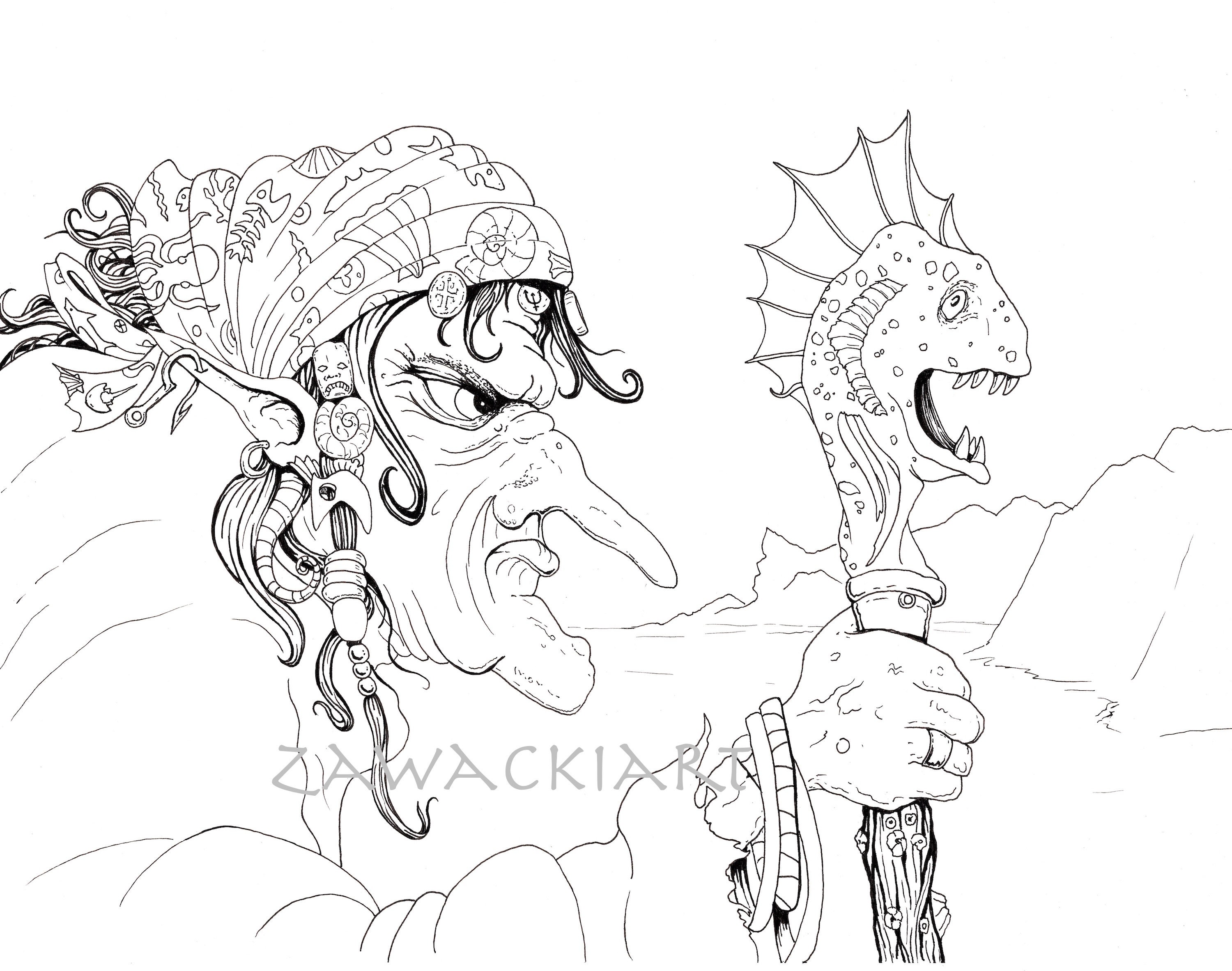 Coloring Page Pack 6 Printable Fantasy Coloring Pages - Etsy