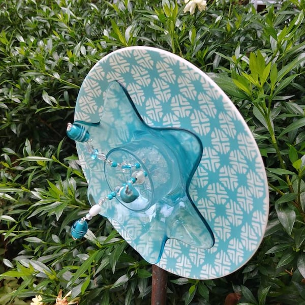 Aqua Glass Plates - Etsy