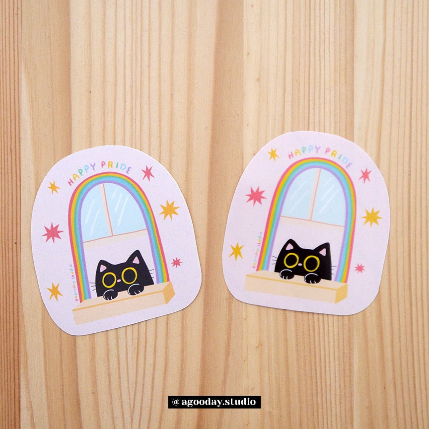 Sticker #S007 / Bullet Journal Stickers,scrapbook Stickers,bujo,cat,cat ...