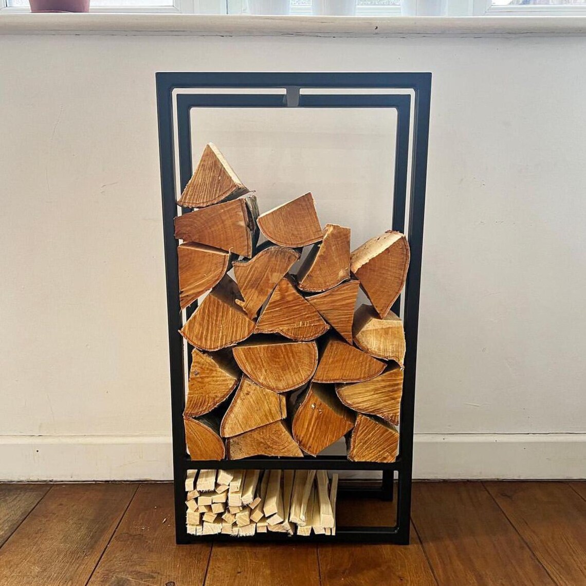 Minimalist Steel Log Store - Firewood Holder - Log Storage - Etsy UK