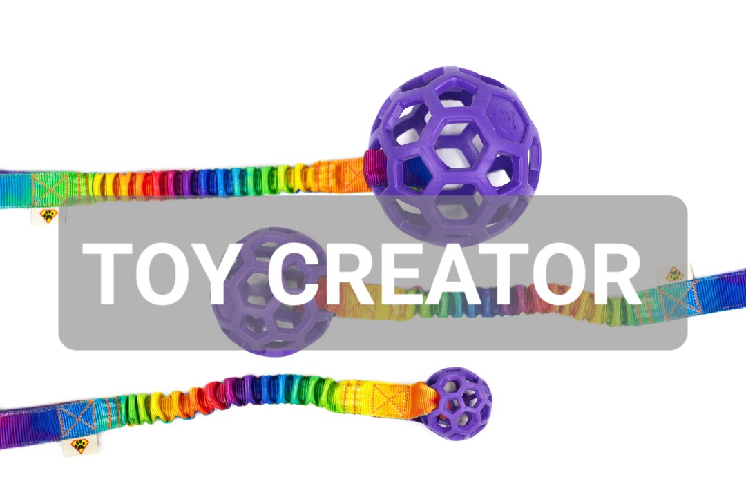 TOY CREATOR Hollee ball avec poignée élastique Jouet pour chien durable ...