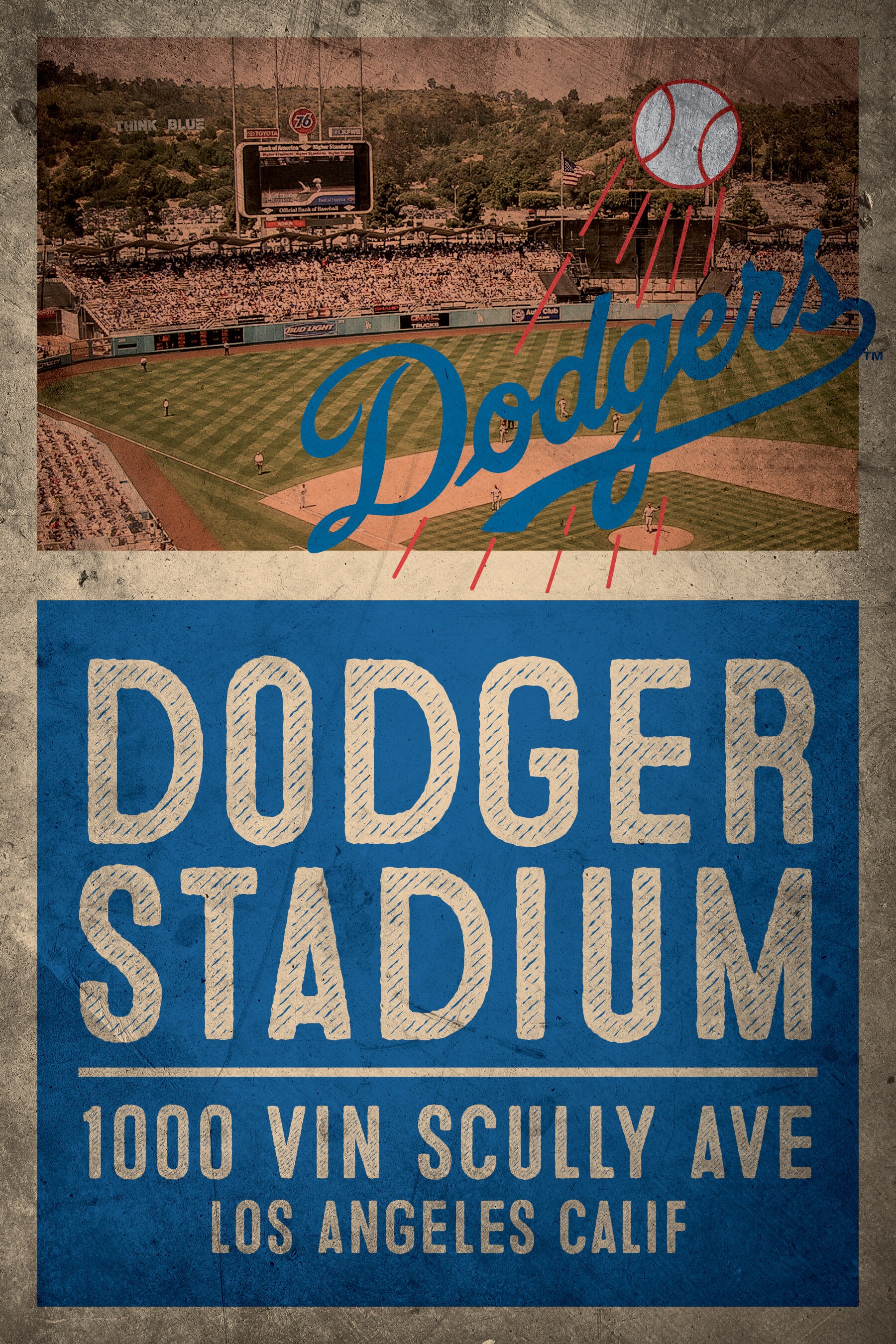 12x18 Los Angeles Dodgers Printable Art Poster for Your Sports Fan - Etsy