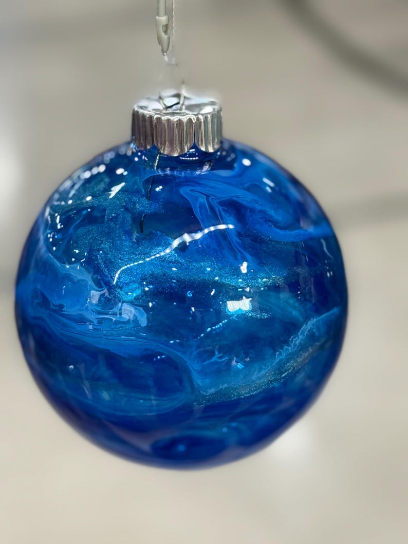 Fluid Art - Ornament Hand Painted With Alcohol Ink - Etsy