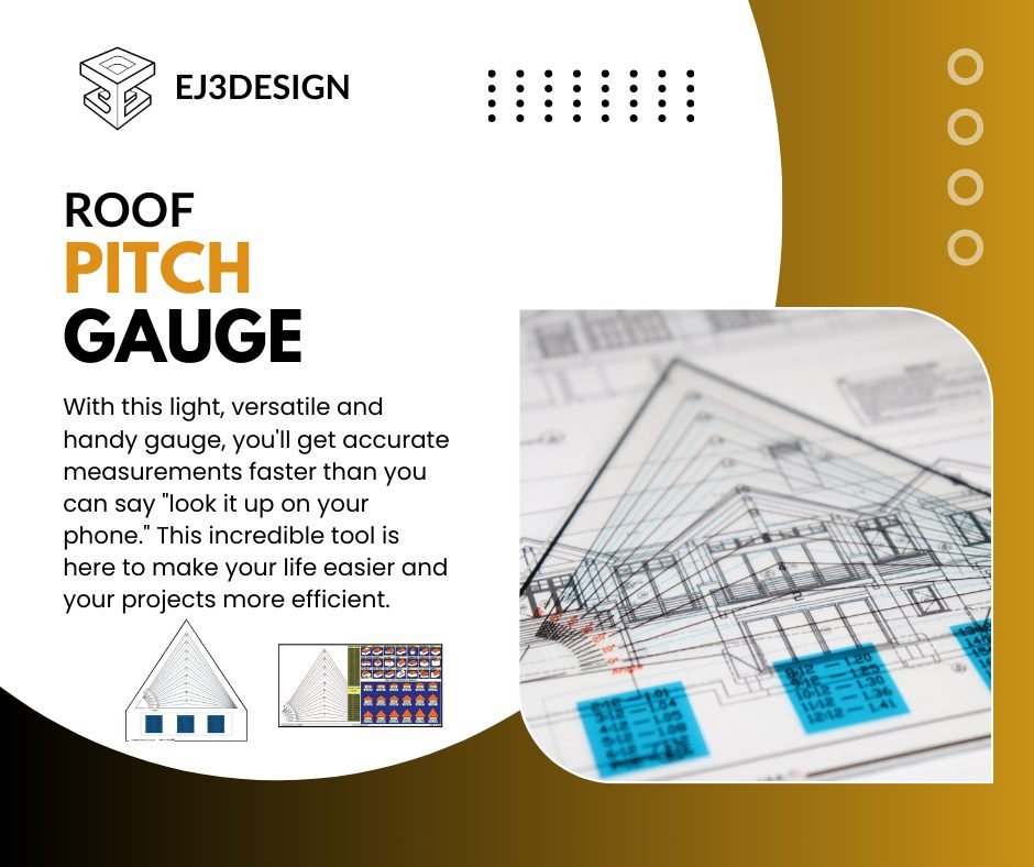 Roof Pitch Gauge for Computer Screen or Architectural Plans, Triangular ...