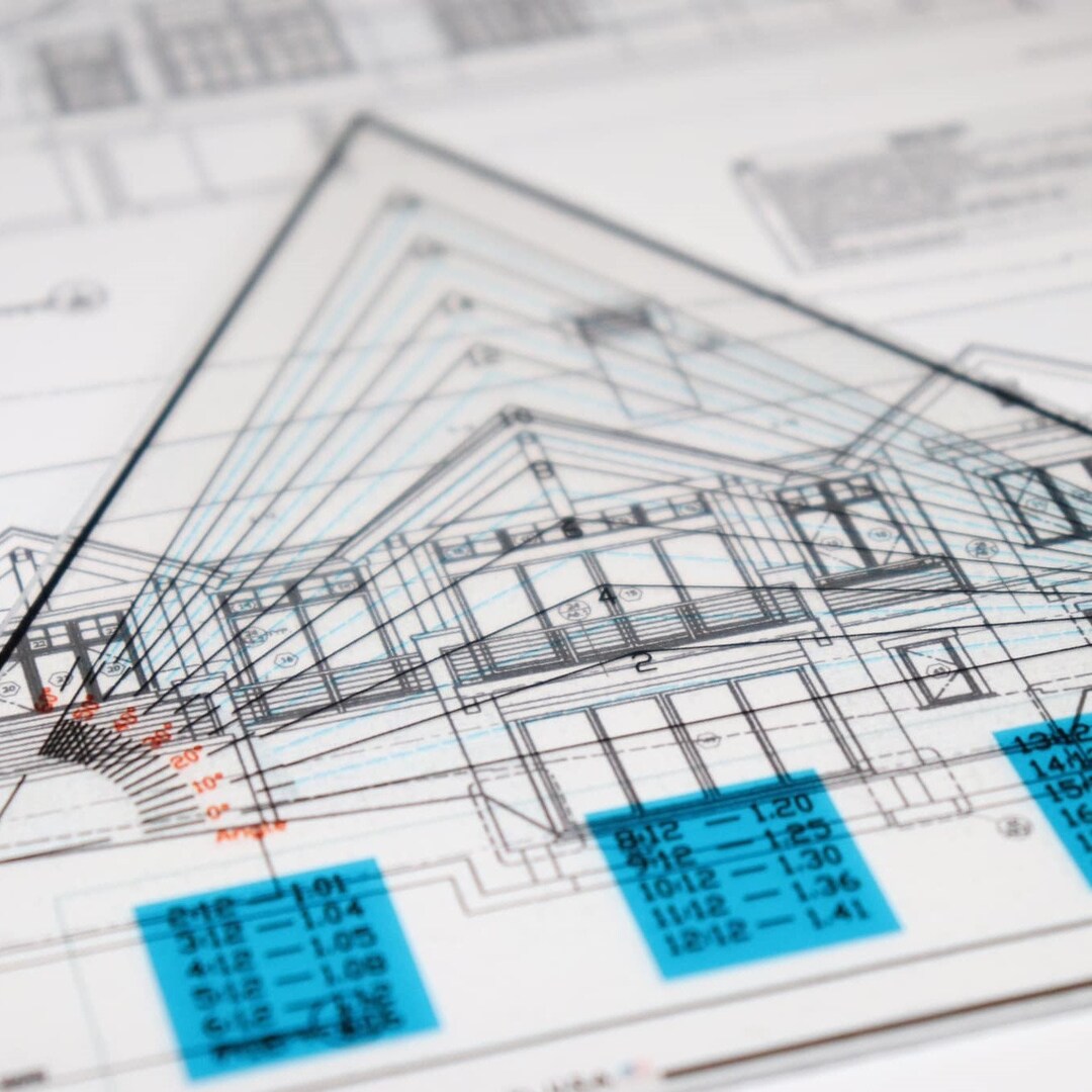 Roof Pitch Gauge for Computer Screen or Architectural Plans, Triangular ...