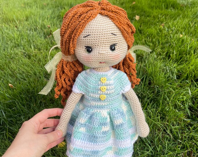 Big Doll Princess With Long Red Hair, in a Dress, Gift for Girl ...