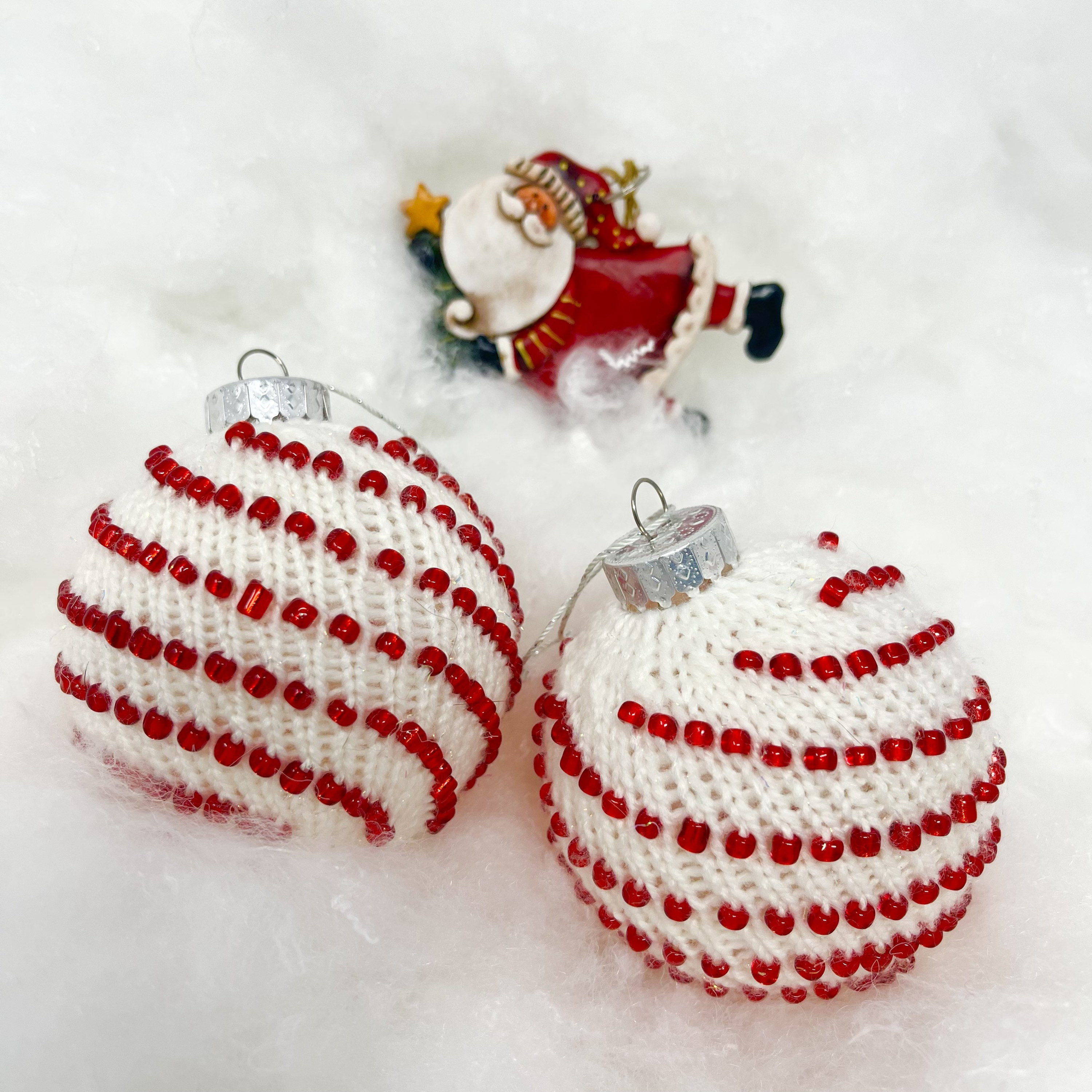 Christmas Tree Ornament PATTERN PDF Beaded Knitted Handmade - Etsy