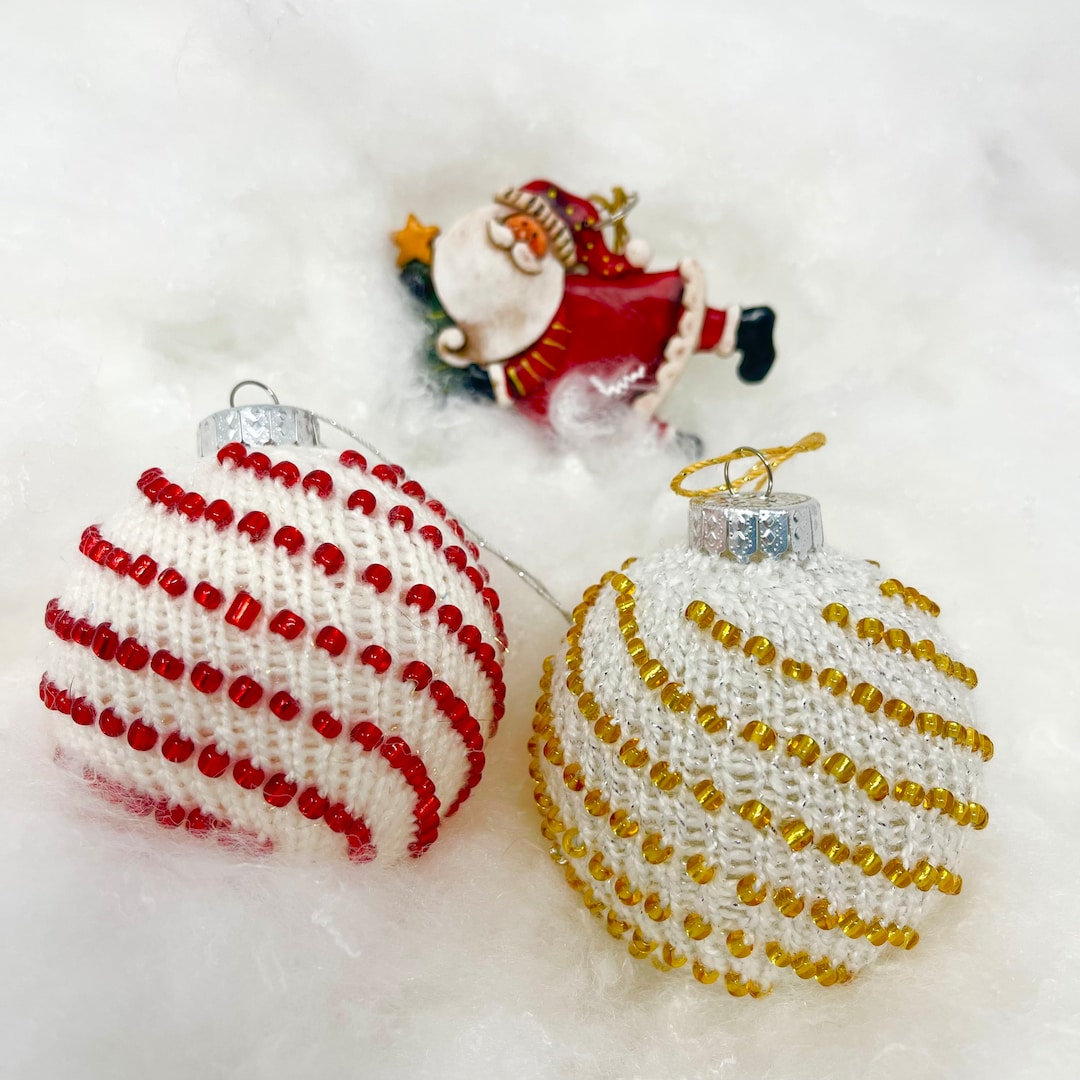 Christmas Tree Ornament PATTERN PDF Beaded Knitted, Handmade, Gift for ...