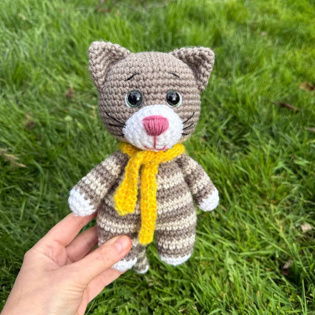 PATTERN Tutorial Small Cat Kitten, Crochet, Knitted Kitten, Kitty ...