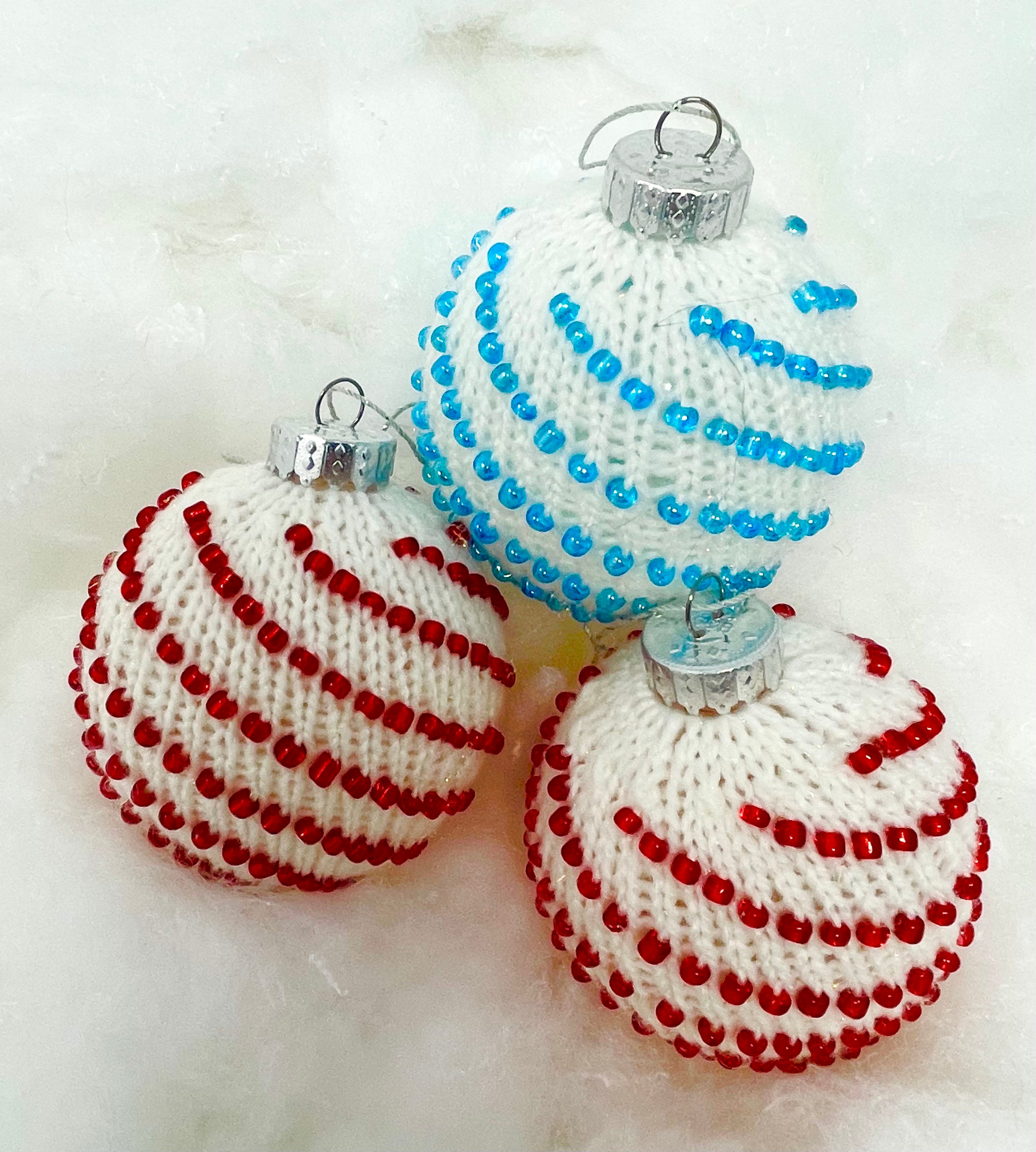 Christmas Tree Ornament PATTERN PDF Beaded Knitted Handmade - Etsy