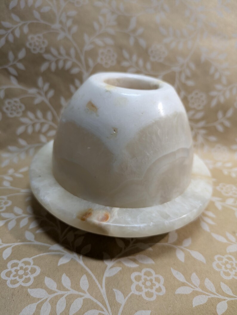 Alabaster Stone Candle Holder Cup Hand Carved - Etsy