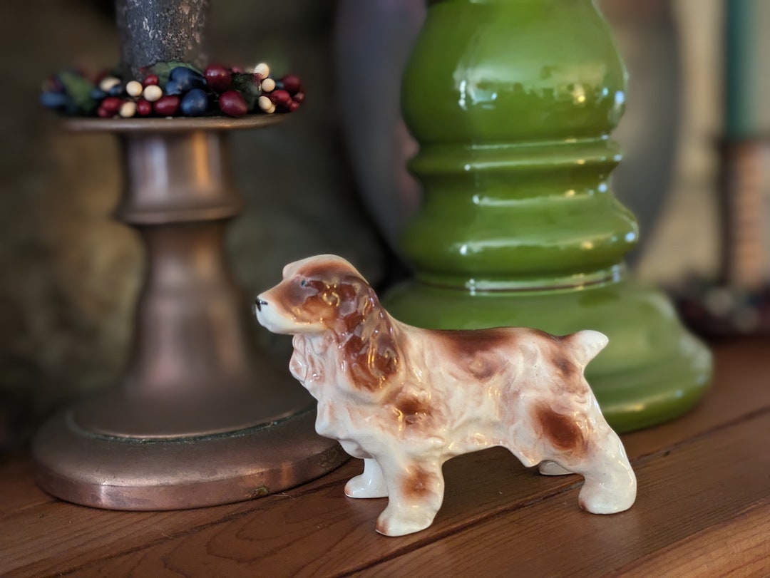 Vintage Ceramic Dog Figurine. Springer Spaniel, Cocker Spaniel - Etsy