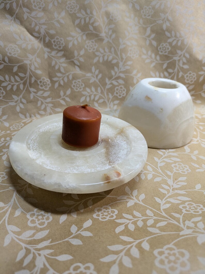 Alabaster Stone Candle Holder Cup Hand Carved - Etsy