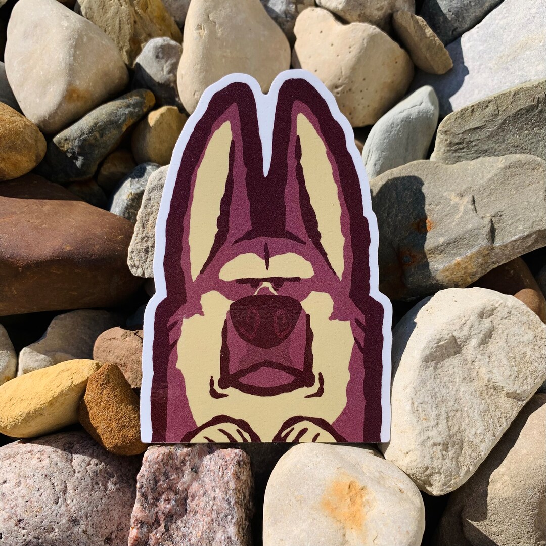 German Shepherd Peeker Vinyl Sticker - Etsy