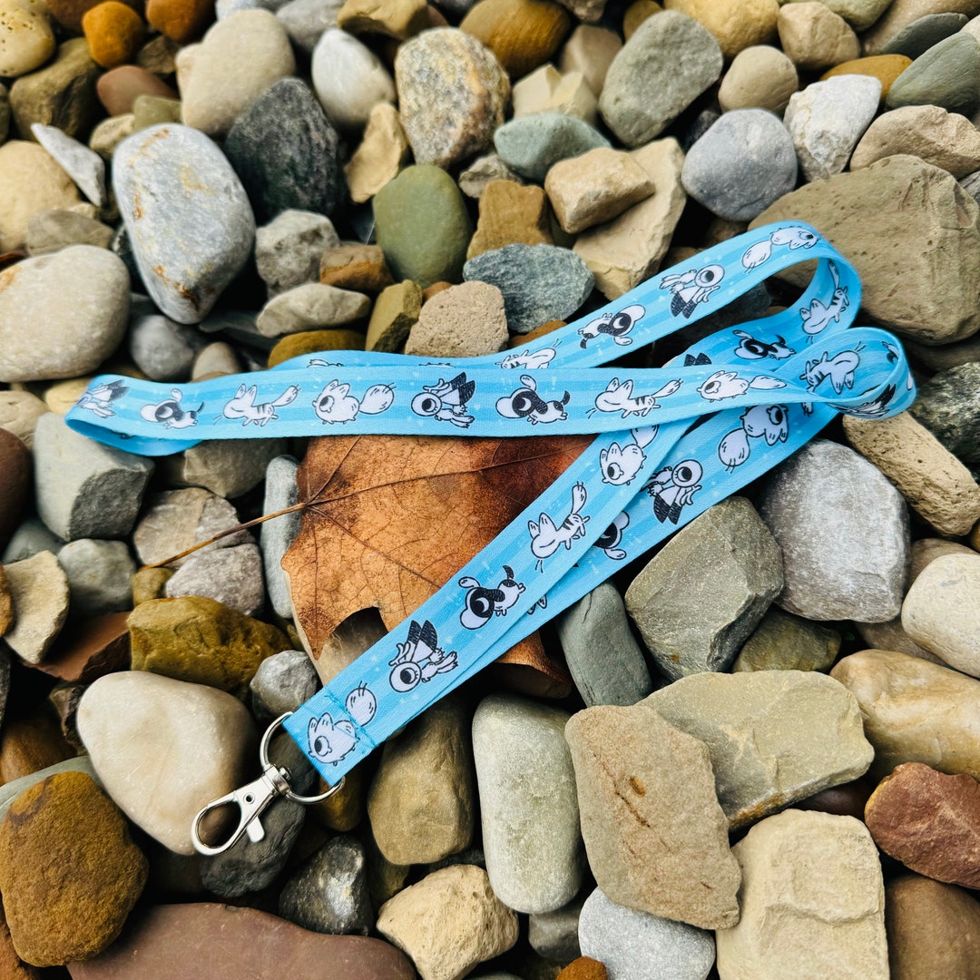 Anxiety Fox and Friends Blue Lanyard - Etsy