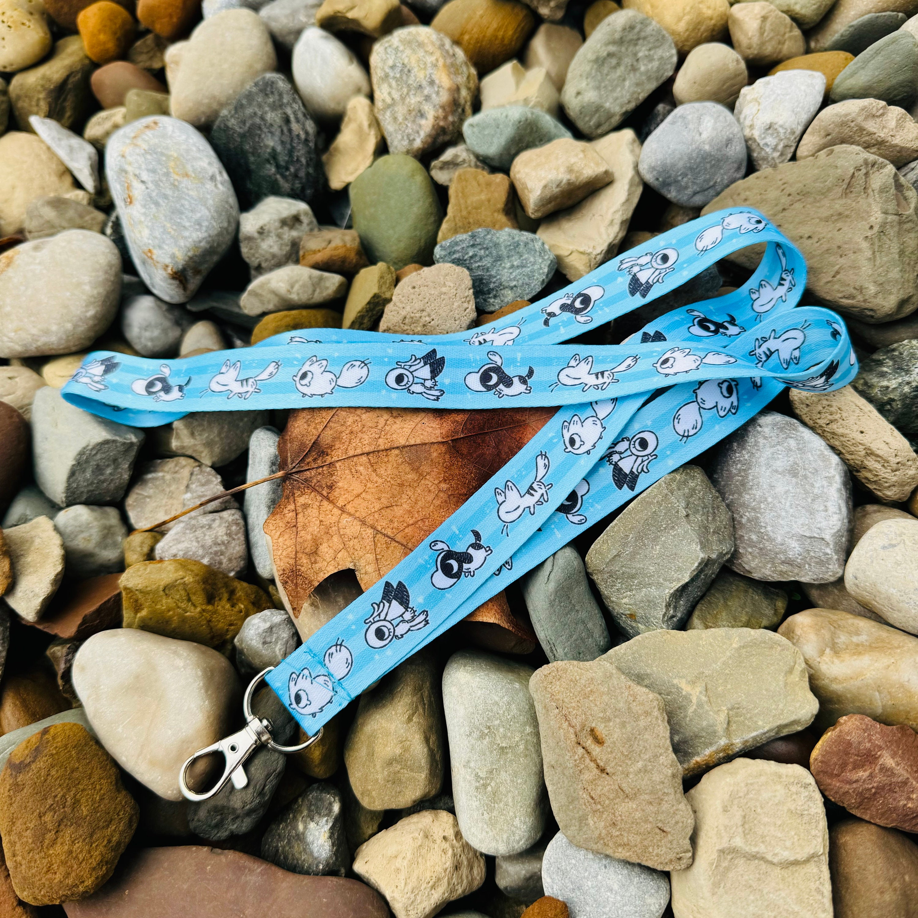 Anxiety Fox and Friends Blue Lanyard - Etsy