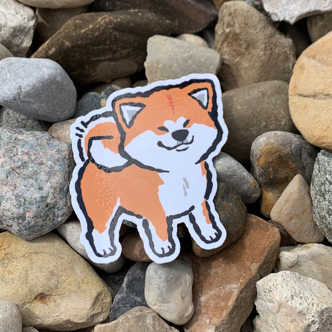 Red Japanese Akitainu Akita Sticker Nihon Ken Dogs - Etsy