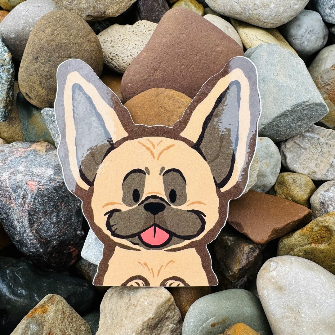 French Bulldog Peeker Vinyl Sticker Cute Dog Window Sticker, Animal ...