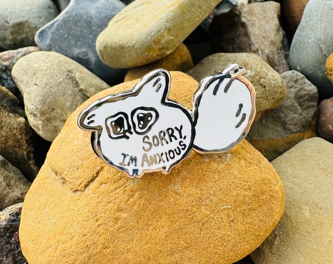 Anxiety Anodized Enamel Pin - Etsy