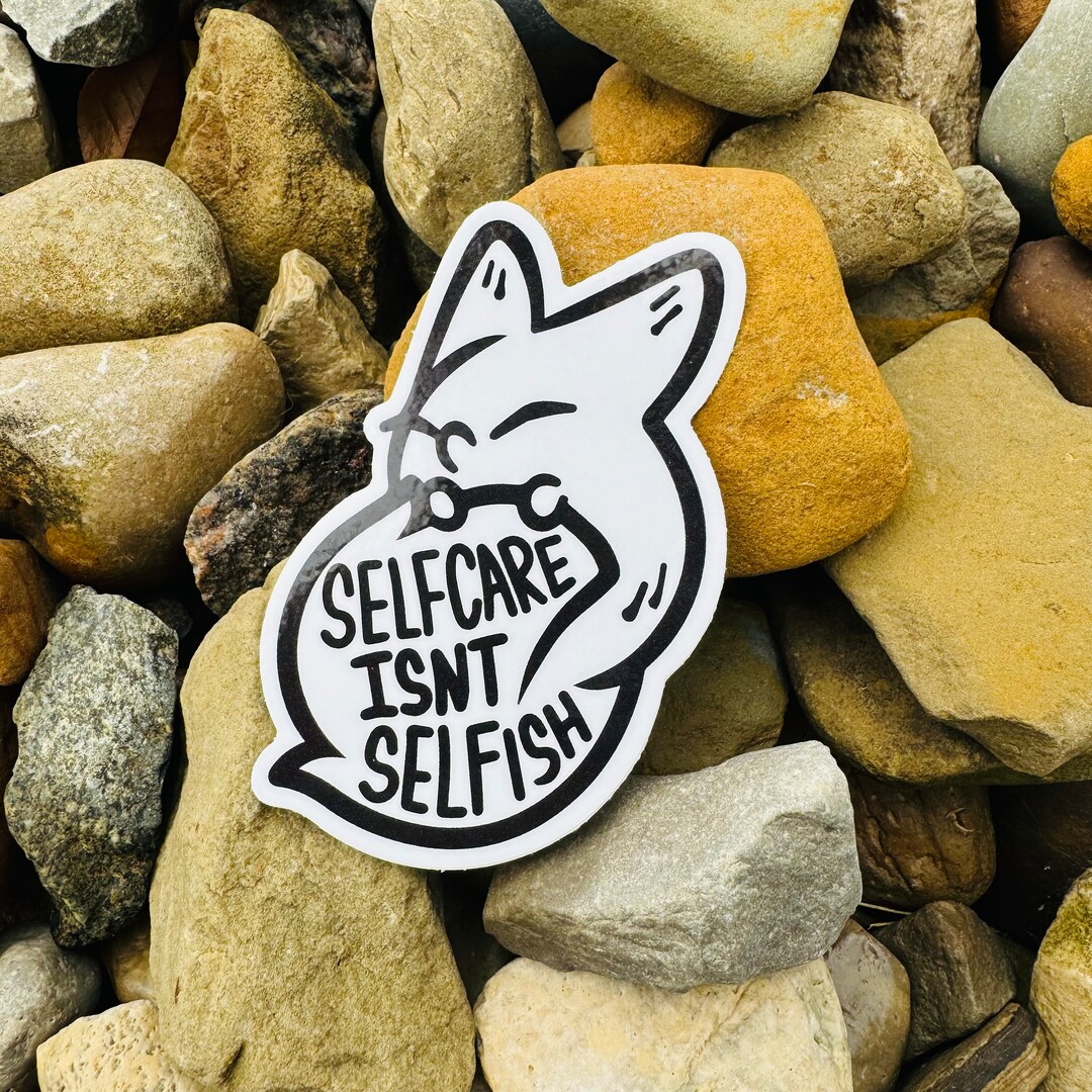 Anxiety Fox Sorry Self Care Isn't Selfish Vinyl Sticker - Etsy