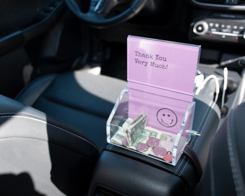 Uber / Lyft / Taxi Tip Box Armrest Secured - Etsy