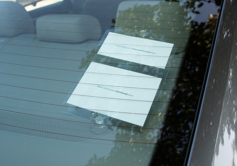 Place Uber Sign and LAX Permit Here | Placard Sign Removable Holder ...