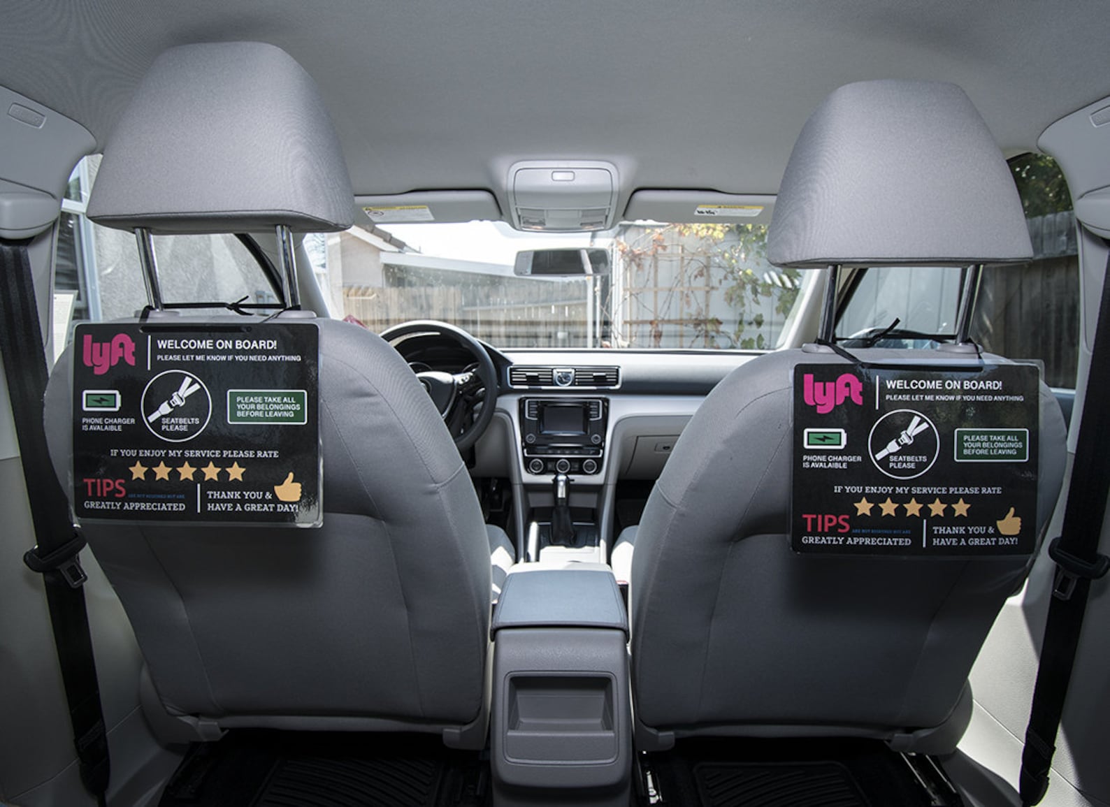 Lyft Informative Placard - 2 Placards (8.5"x11") - Rating and Tips ...