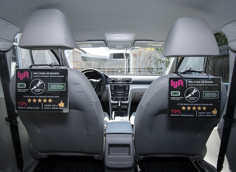 Lyft Informative Placard - 2 Placards (8.5"x11") - Rating and Tips ...