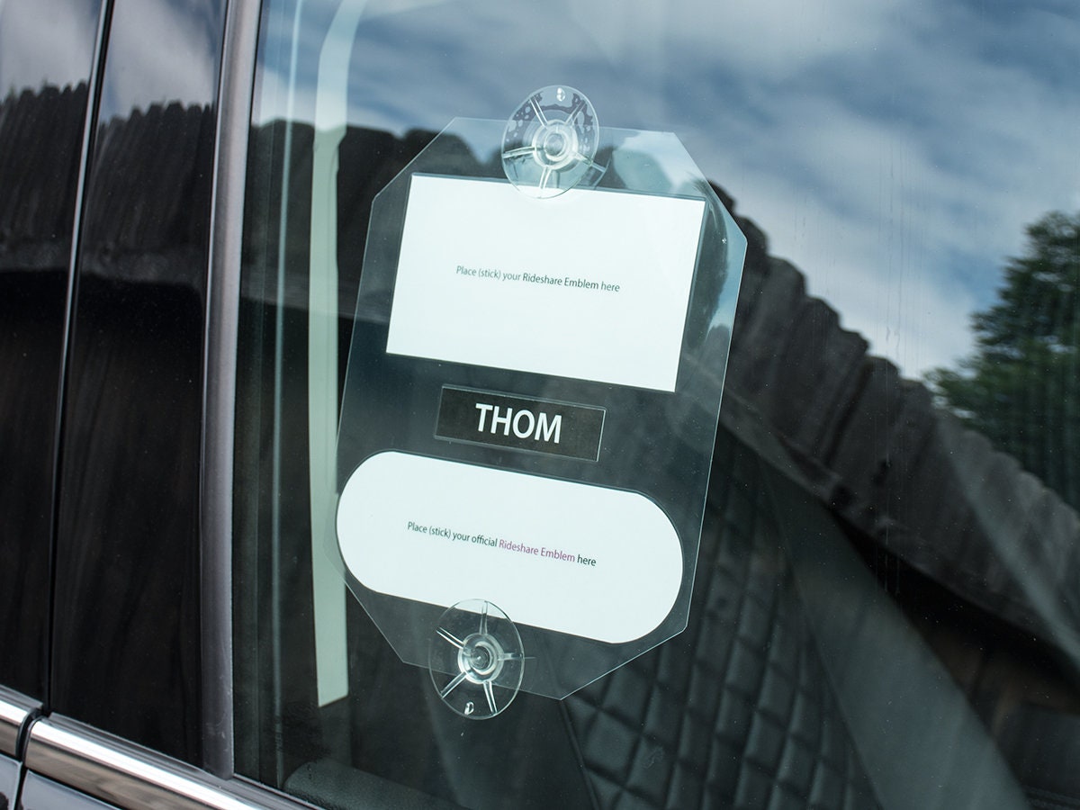 Place Lyft Uber Signs Here removable Personalized Holder - Etsy