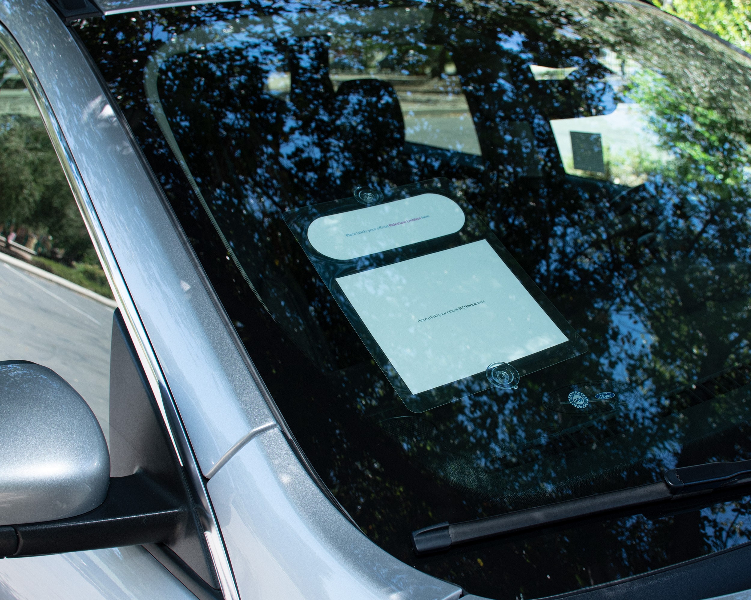 Place Lyft Sign and SFO Permit Here | Placard Sign Removable Holder ...